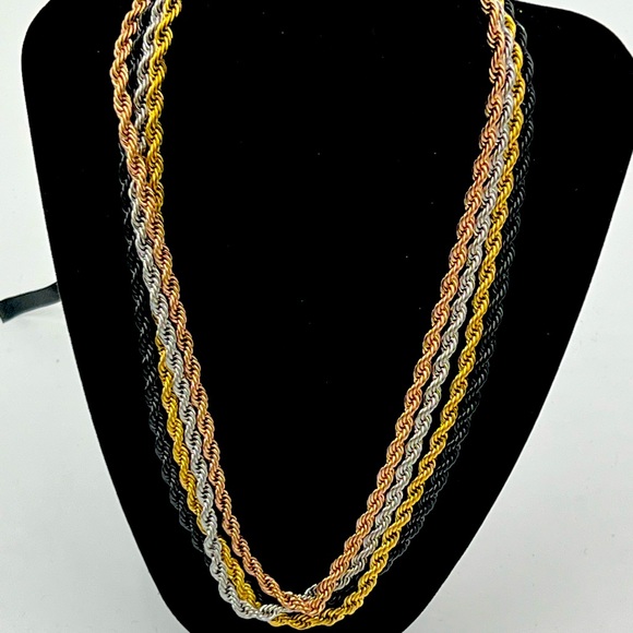 Accessories | 2 Inch Rope Chains 5mm Gold Silver Rose Gold Black | Poshmark